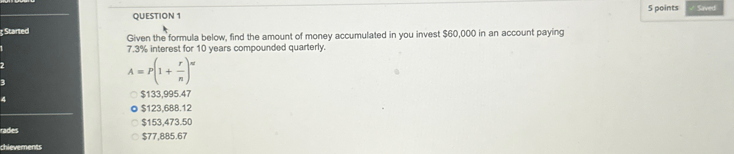 Solved QUESTION 15 ﻿pointsGiven the formula below, find the | Chegg.com