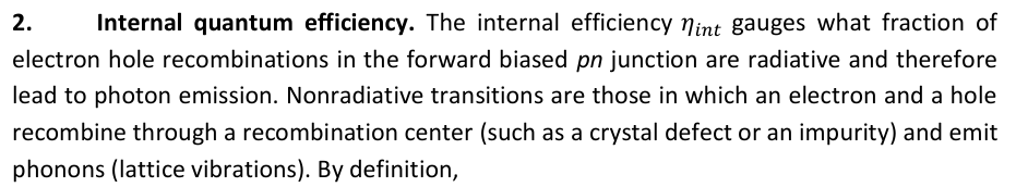Solved VInternal quantum efficiency. The internal efficiency | Chegg.com