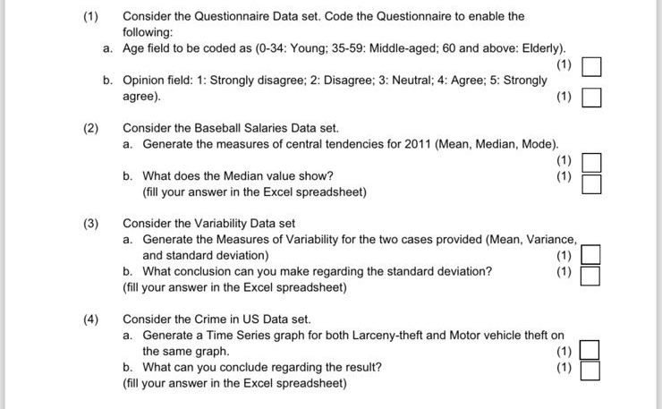 Solved (1) ﻿Consider the Questionnaire Data set. Code the | Chegg.com