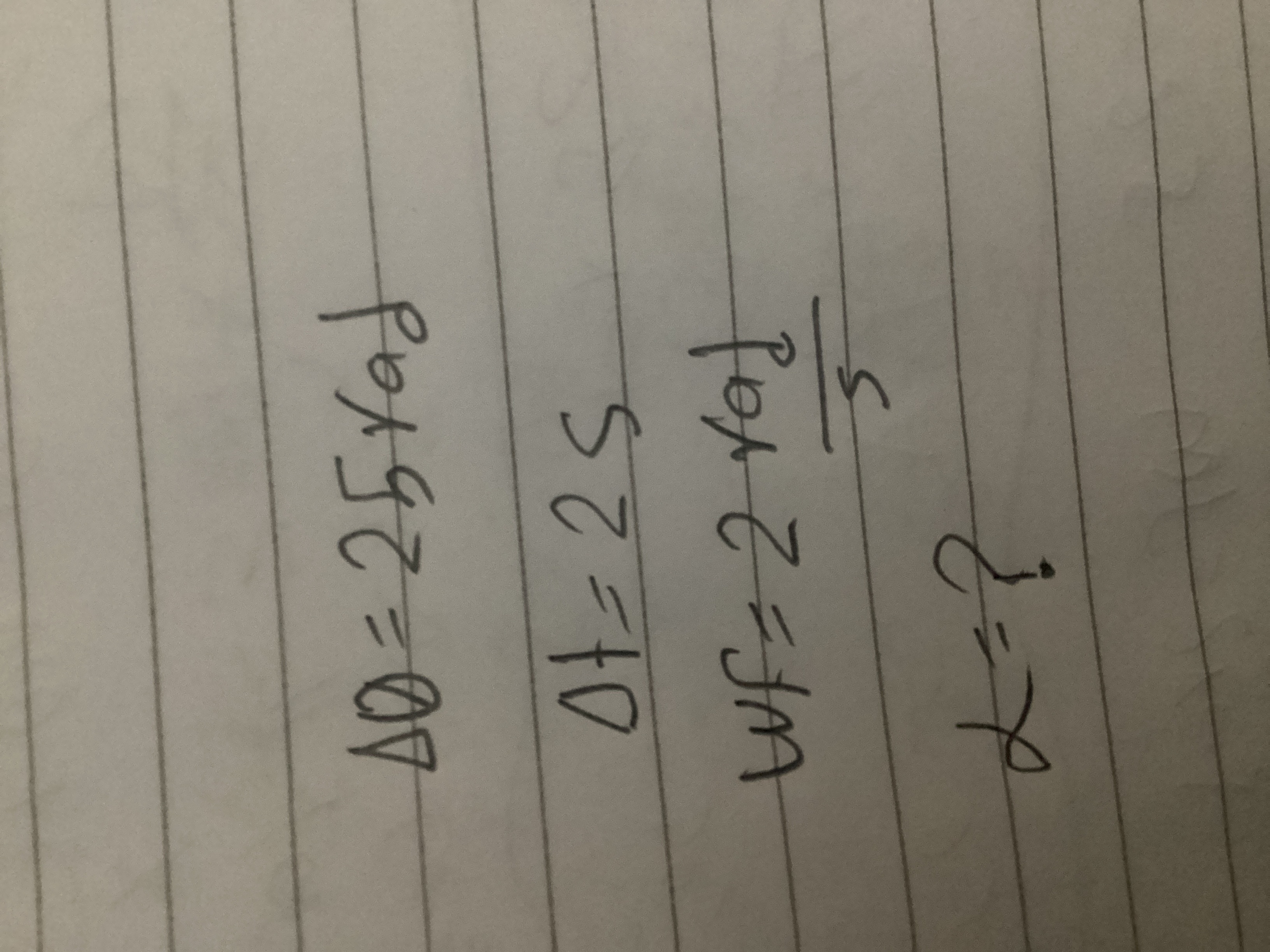 Solved code class="asciimath">\Delta \theta =25rad \Delta | Chegg.com