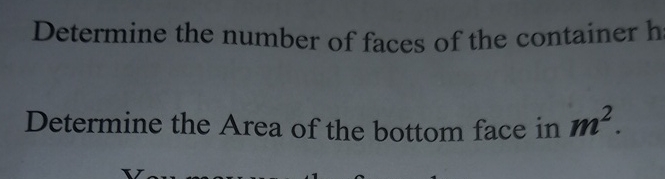 Solved Determine the number of faces of the container | Chegg.com