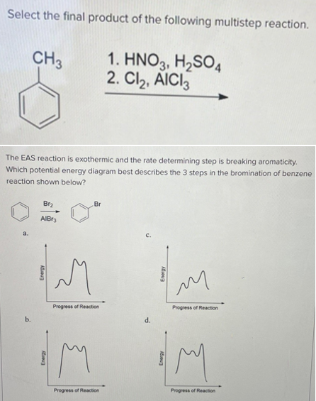 Solved Select the final product of the following multistep | Chegg.com