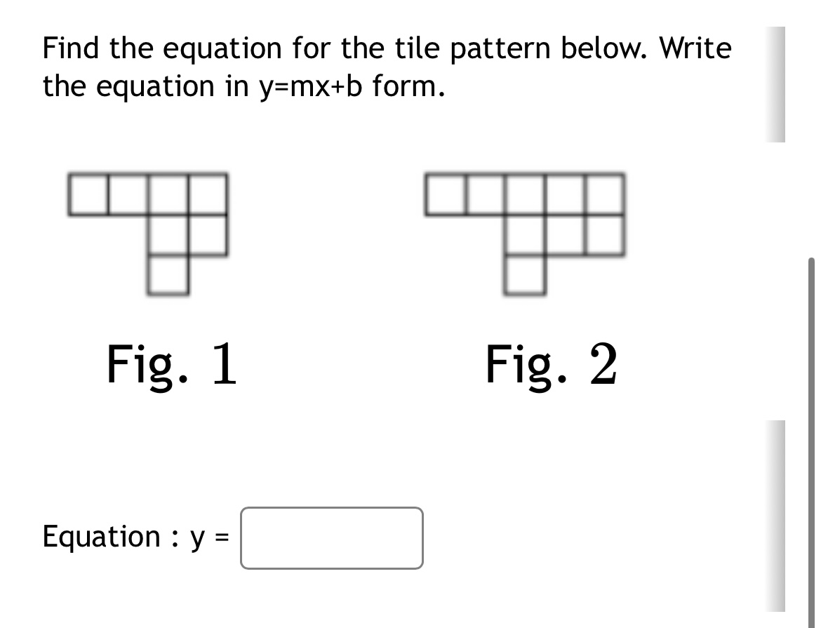 Solved Find the equation for the tile pattern below. | Chegg.com