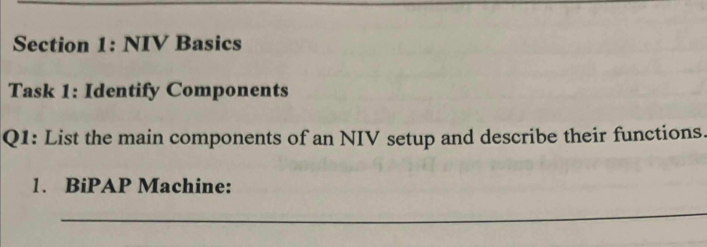 Solved Section 1: NIV BasicsTask 1: Identify ComponentsQ1: | Chegg.com