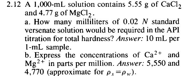 Solved 2.12 ﻿A 1,000-mL ﻿solution contains 5.55g ﻿of CaCl2 | Chegg.com