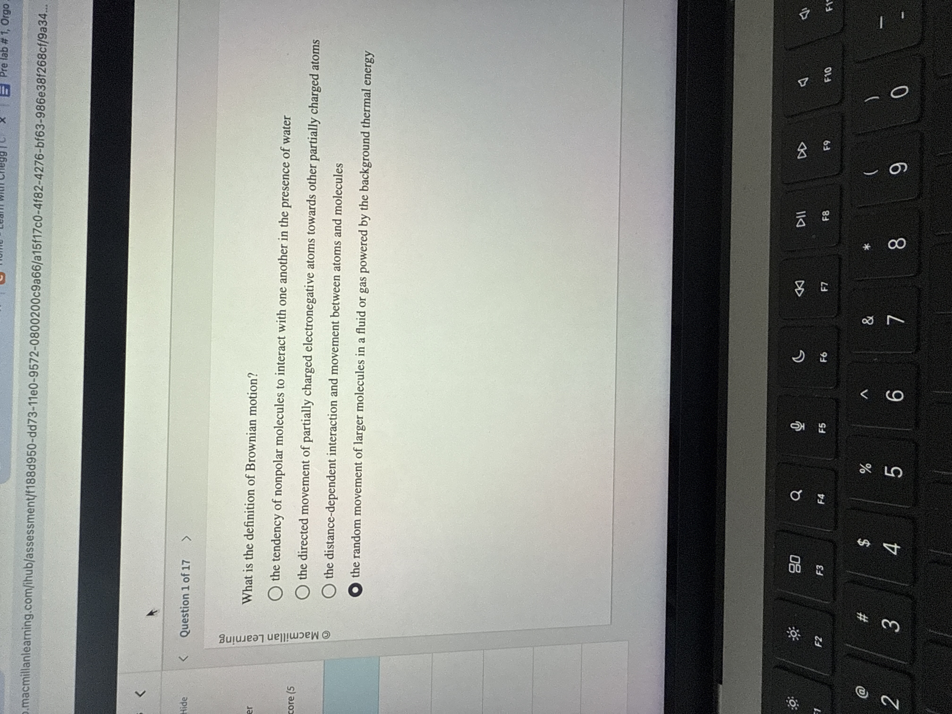Solved What is the definition of Brownian motion? the | Chegg.com