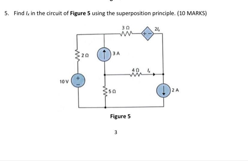 Solved Find Ix ﻿in the circuit of Figure 5 ﻿using the | Chegg.com