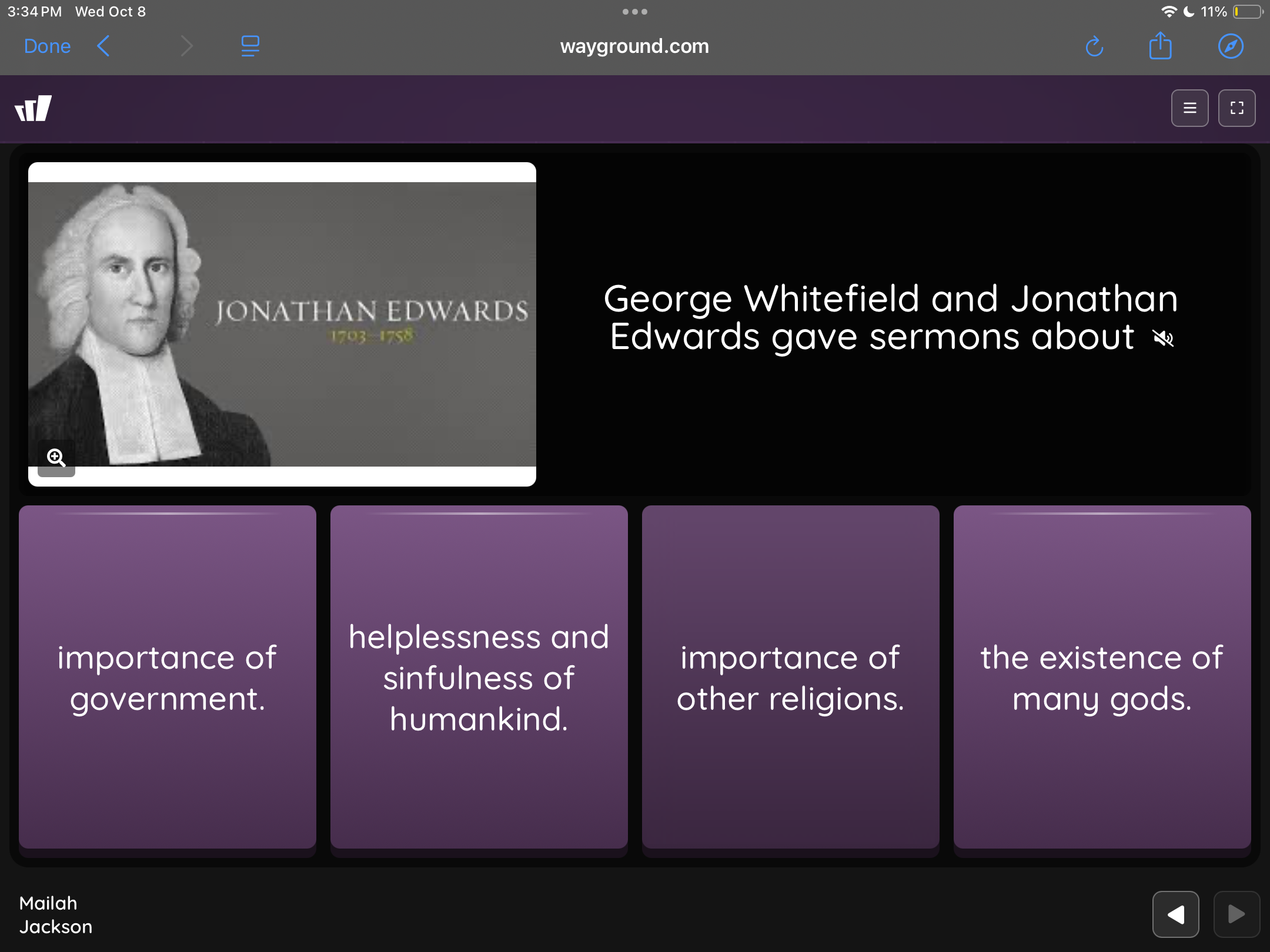 Solved George Whitefield and Jonathan Edwards gave sermons | Chegg.com