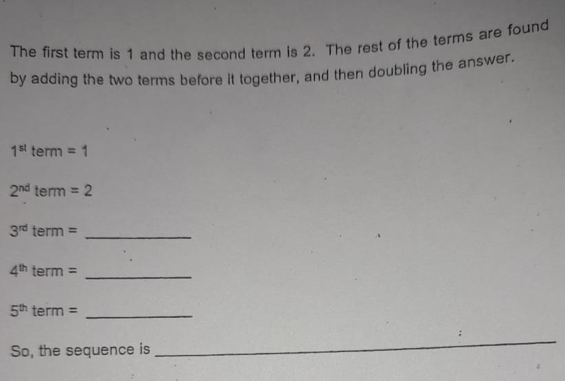 Solved The first term is 1 ﻿and the second term is 2 . ﻿The | Chegg.com