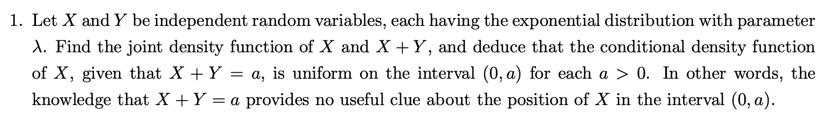 Solved Let x ﻿and Y ﻿be independent random variables, each | Chegg.com