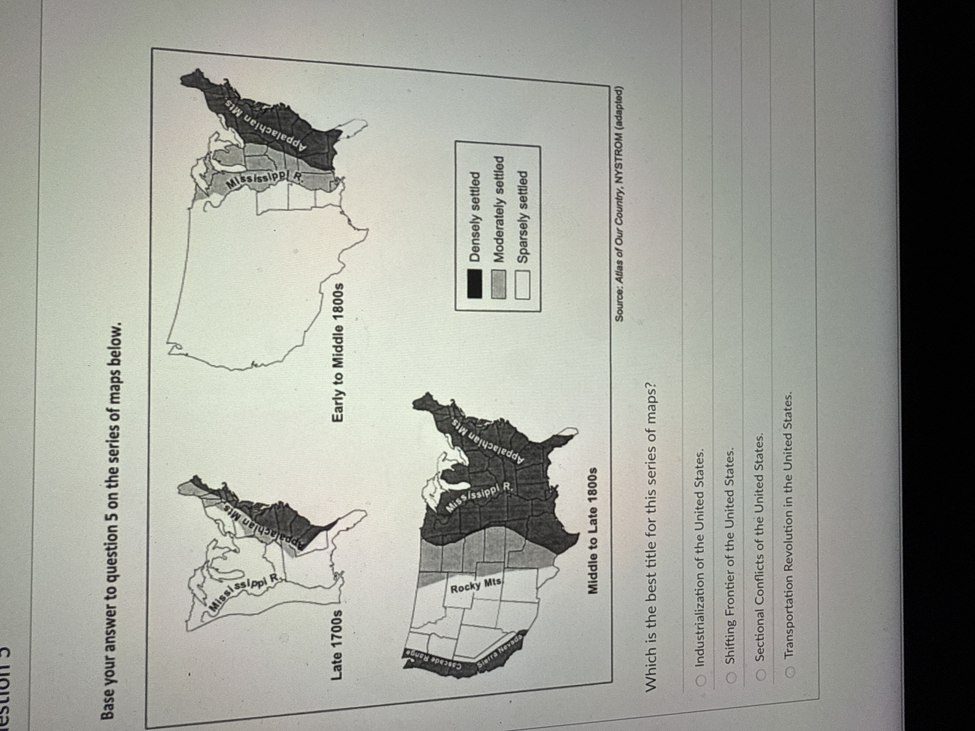 Solved Base your answer to question 5 ﻿on the series of maps | Chegg.com