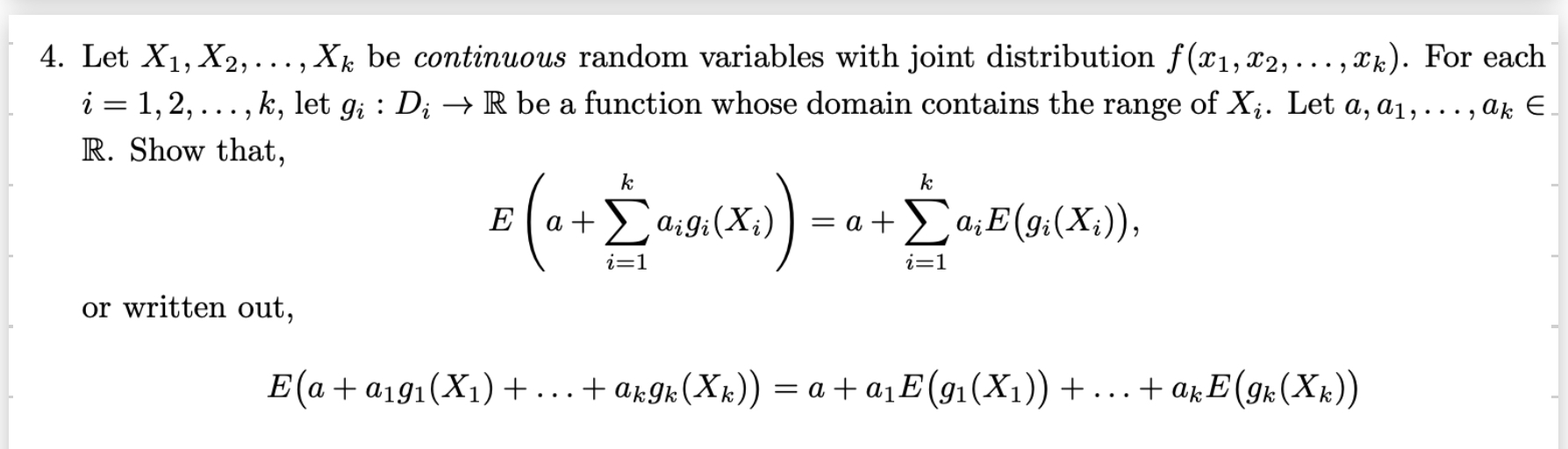 Solved Let x1,x2,dots,xk ﻿be continuous random variables | Chegg.com