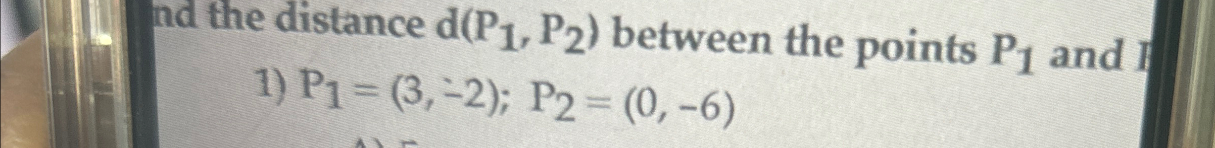 Solved Ind the distance d(P1,P2) ﻿between the points P1 ﻿and | Chegg.com