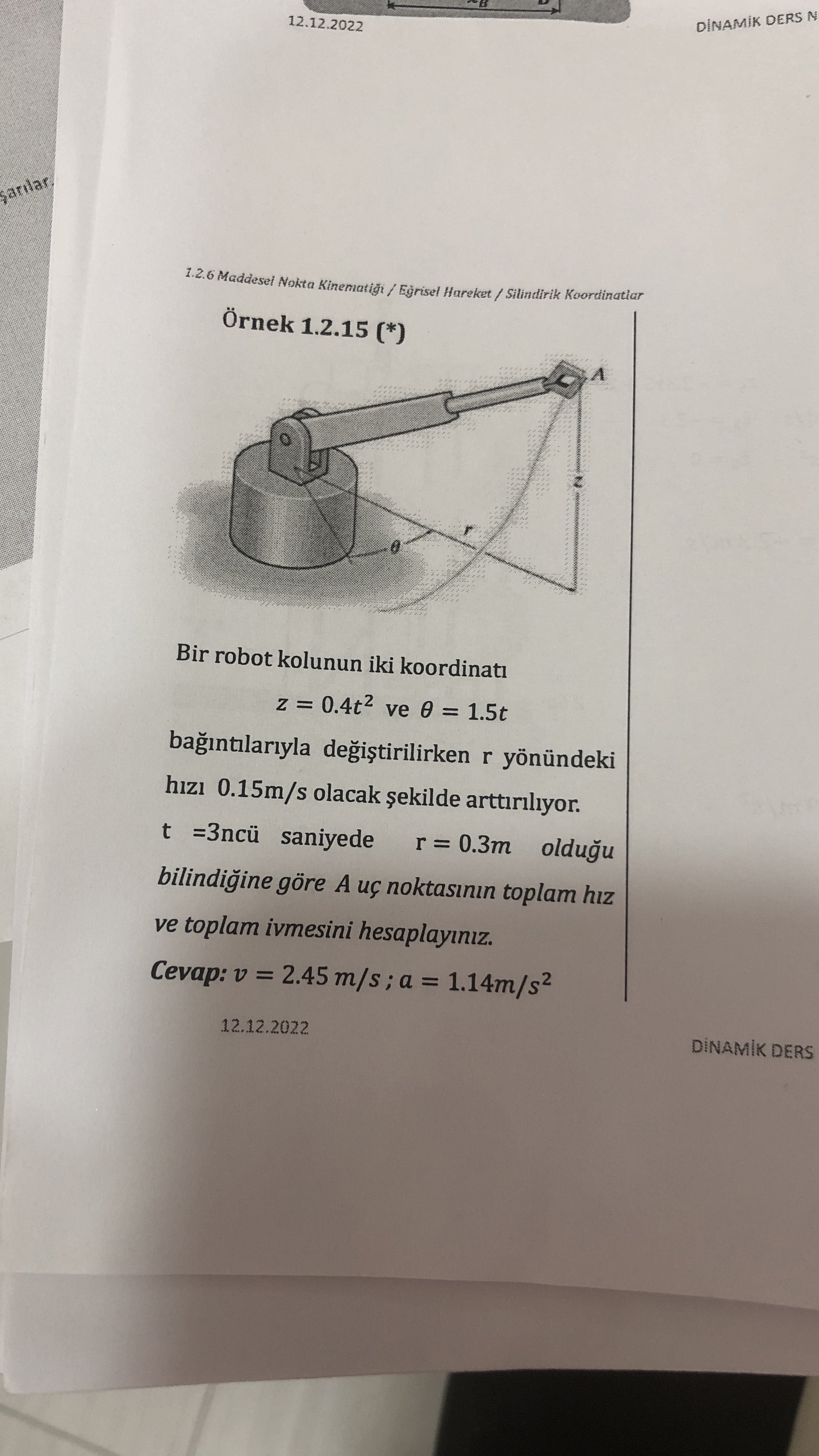 1.2.6 ﻿Maddesel Nokta KinematiğY / ﻿Egrisel Hareket / | Chegg.com