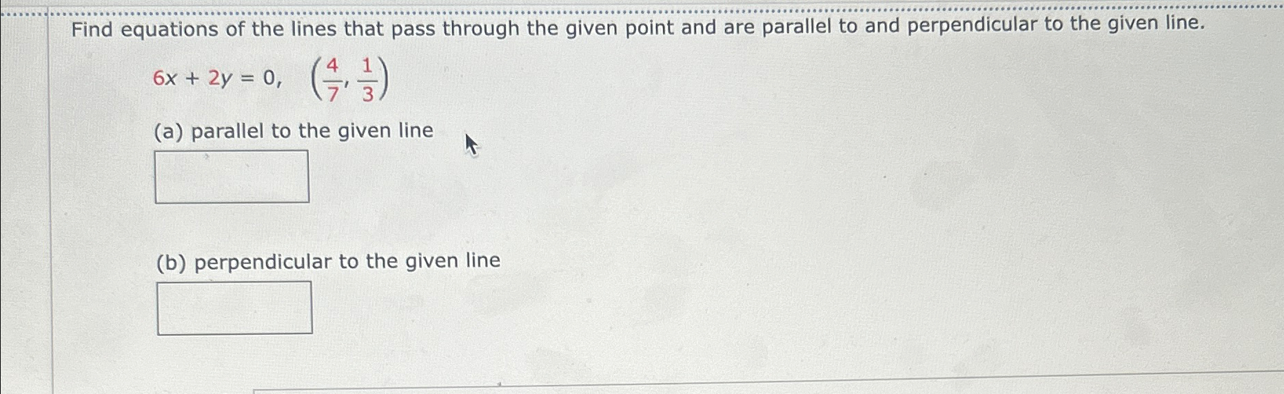 Solved Find equations of the lines that pass through the | Chegg.com