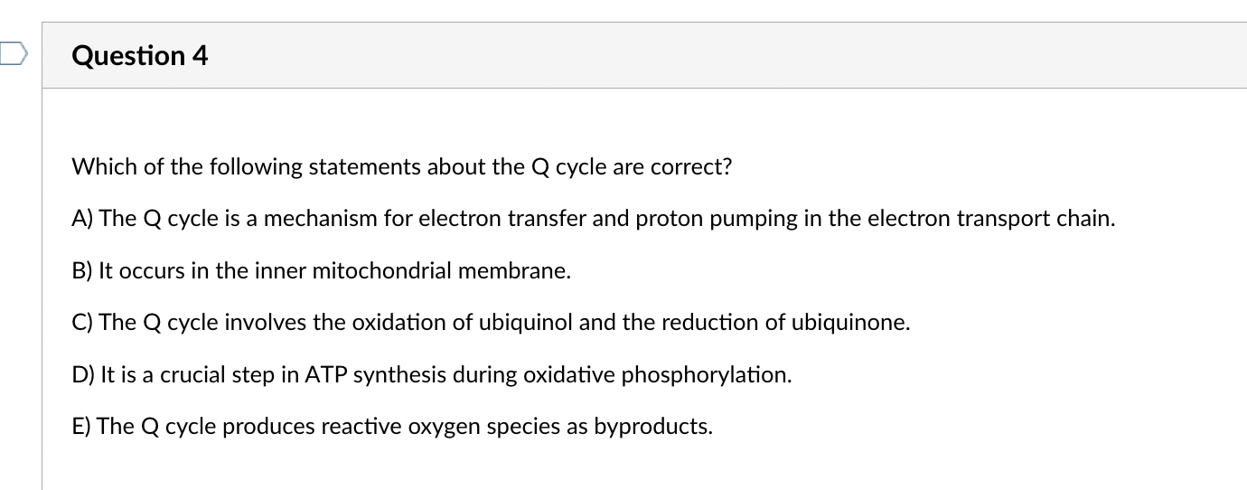 Solved Question 4Which of the following statements about the | Chegg.com