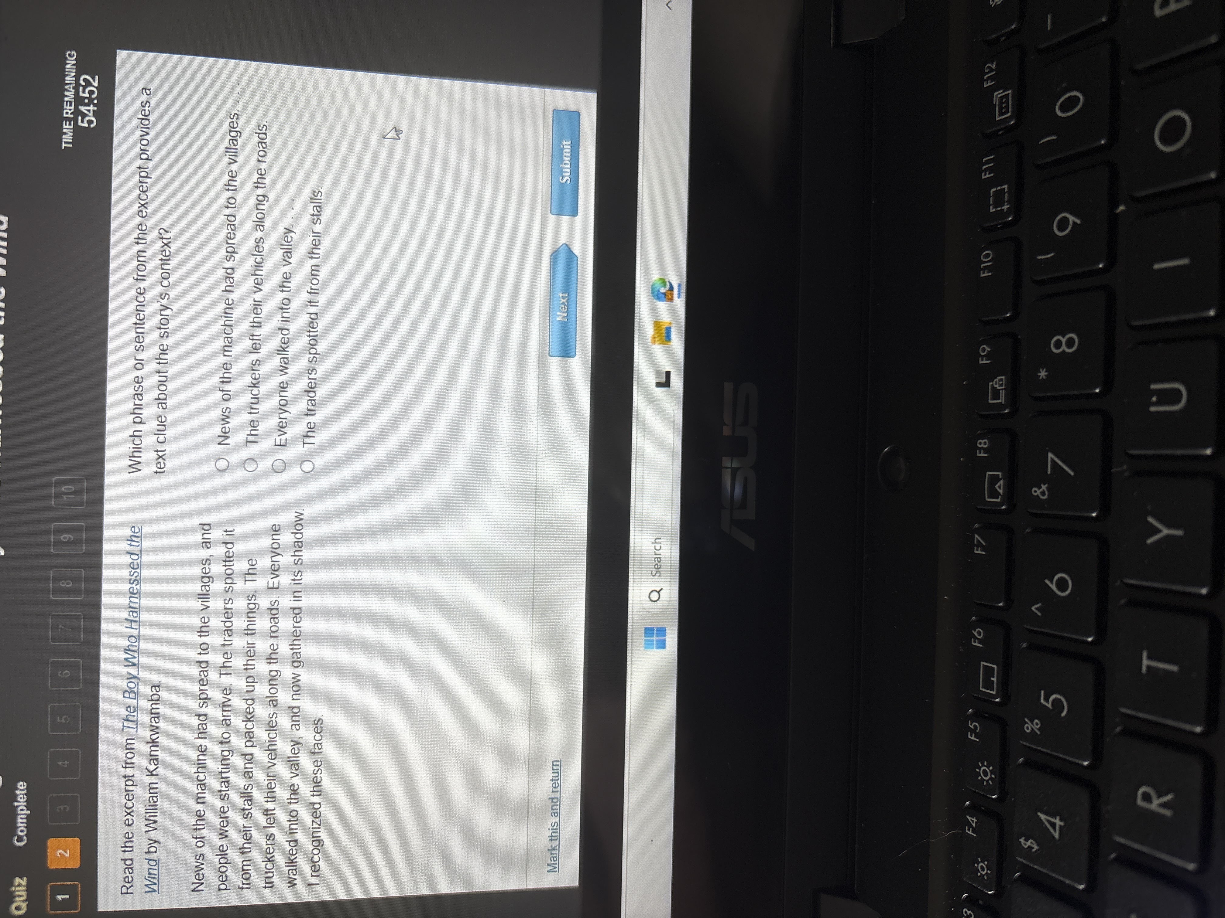 Solved Quiz Complete 1 2 3 4 5 6 7 8 9 10 ﻿TIME REMAINING | Chegg.com