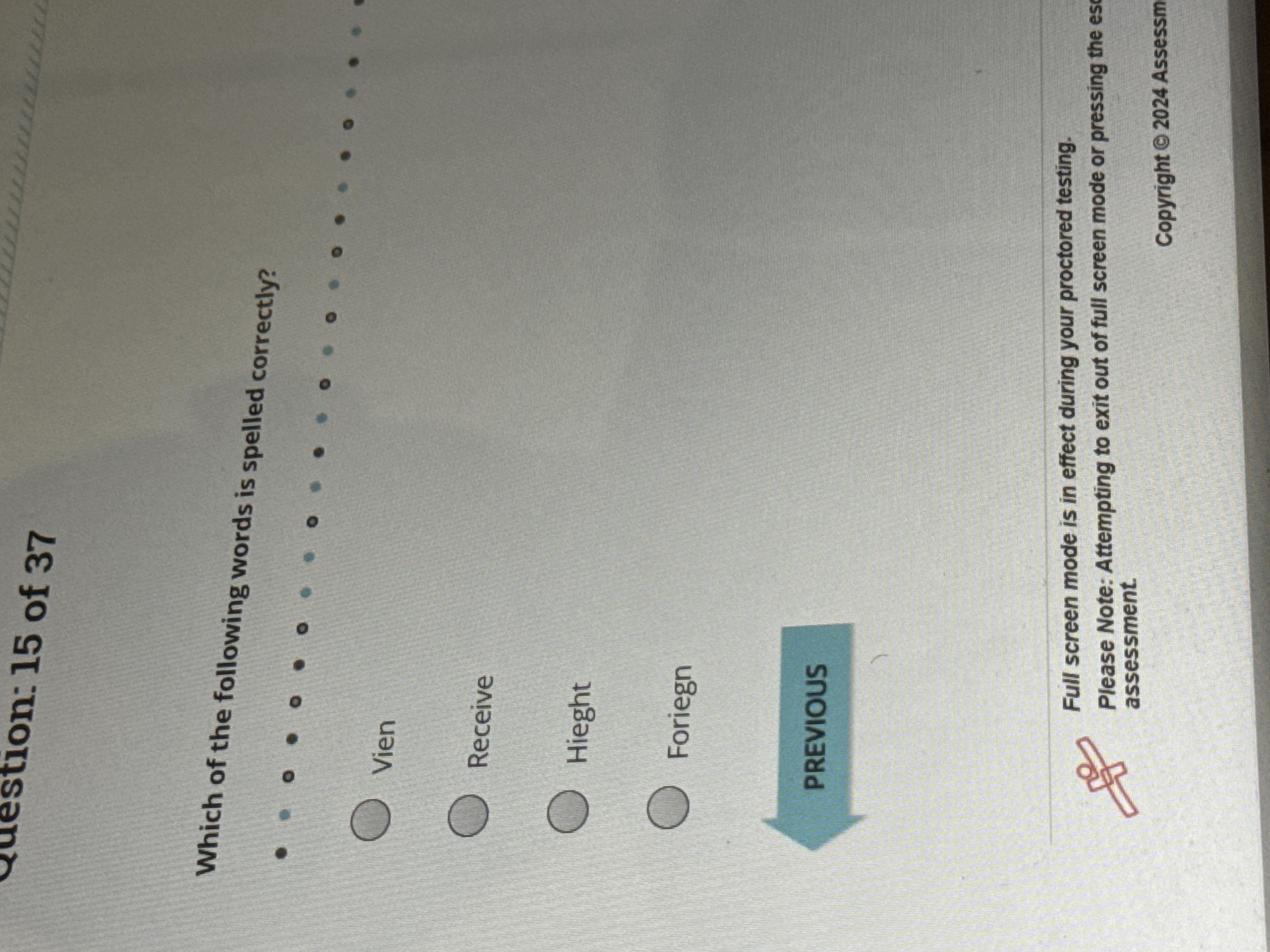 Solved Which of the following words is spelled correctly? | Chegg.com