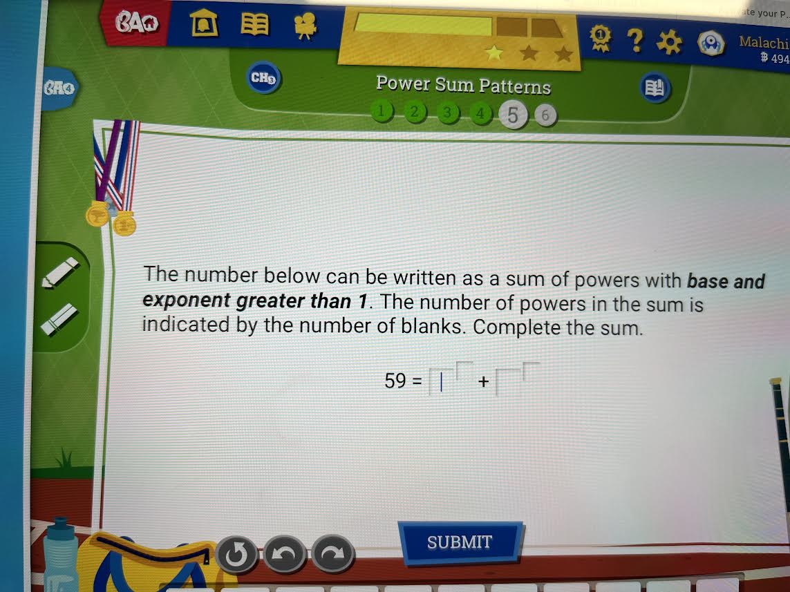 Solved The number below can be written as a sum of powers | Chegg.com