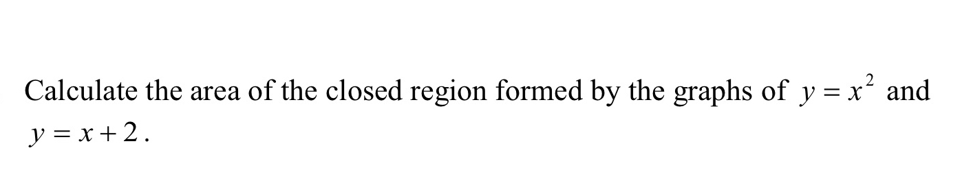 Solved Calculate the area of the closed region formed by the | Chegg.com