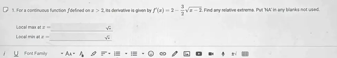 Solved For a continuous function f ﻿defined on x>2, ﻿its | Chegg.com