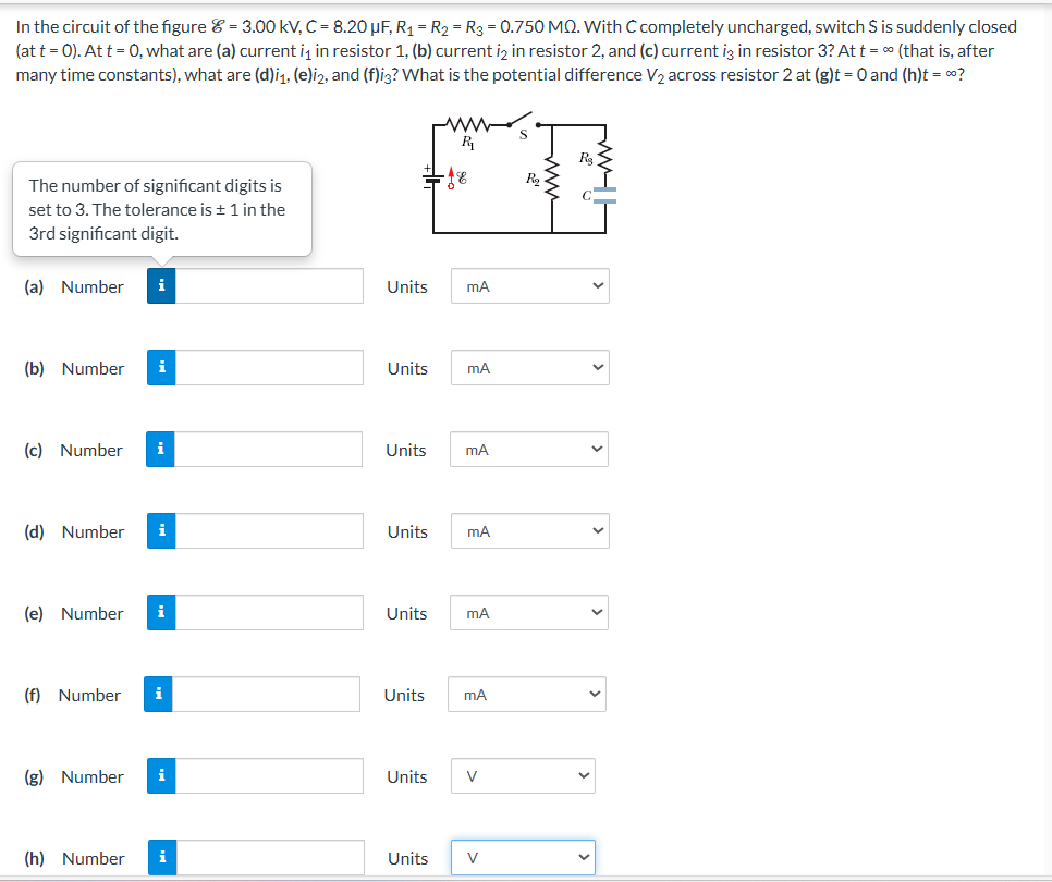 Solved the number of significant digits is set to 3 ﻿the | Chegg.com