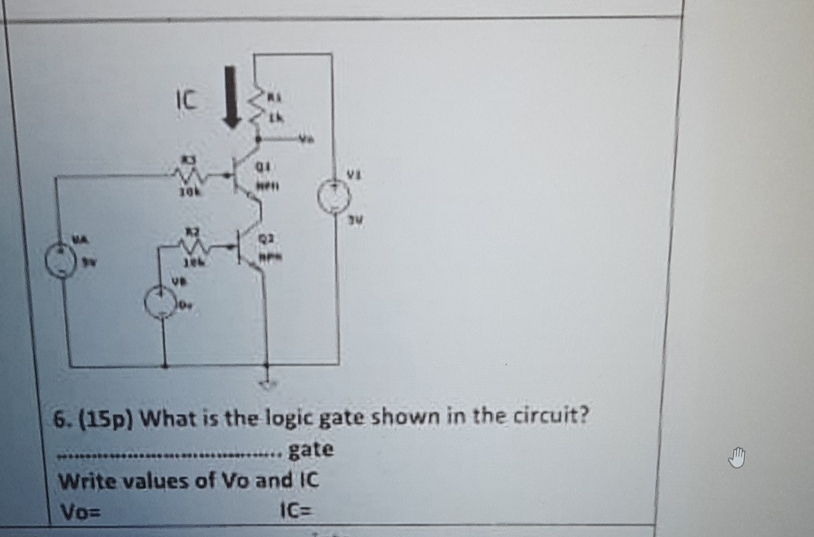 Solved (15p) ﻿What is the logic gate shown in the circuit?q, | Chegg.com