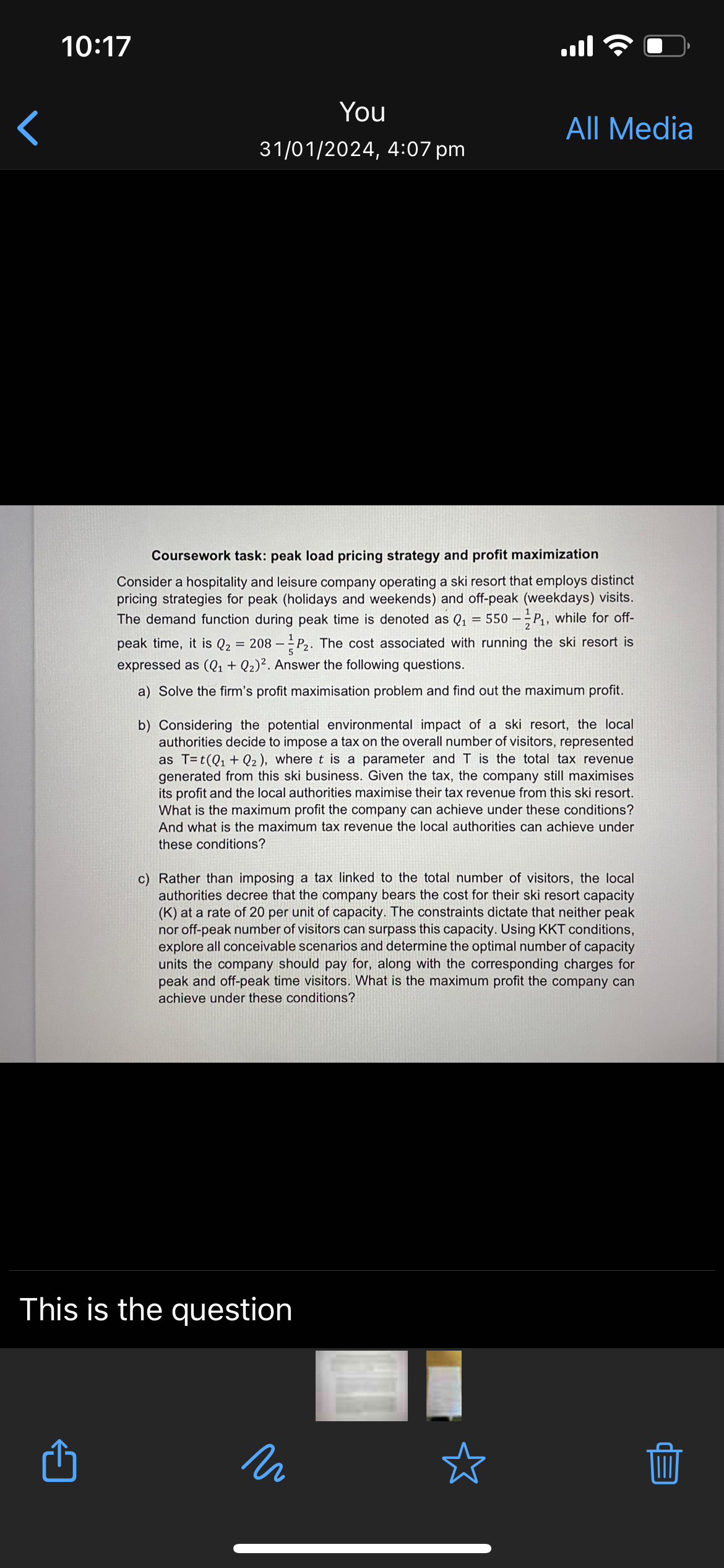 Solved Coursework task: peak load pricing strategy and | Chegg.com