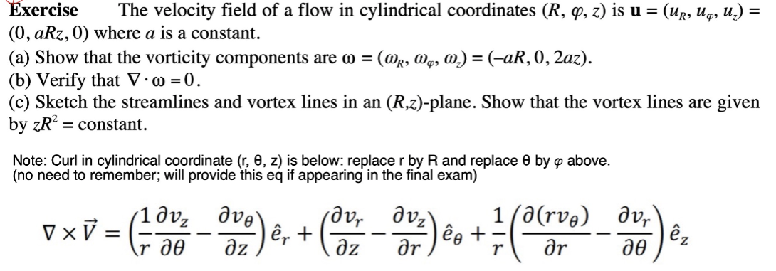 Solved code class="asciimath">Note: Curl in cylindrical | Chegg.com