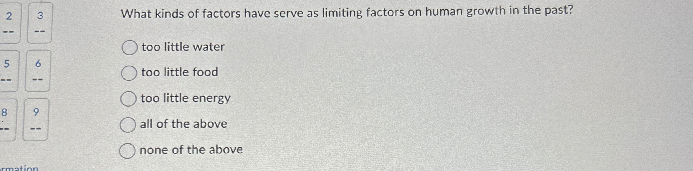 Solved What kinds of factors have serve as limiting factors | Chegg.com