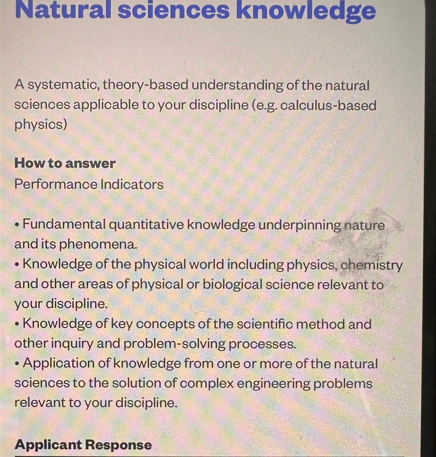 Solved Natural sciences knowledgeA systematic, theory-based | Chegg.com