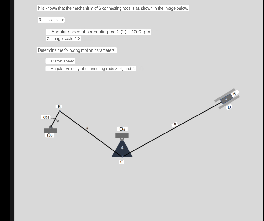 Solved It is known that the mechanism of 6 ﻿connecting rods | Chegg.com