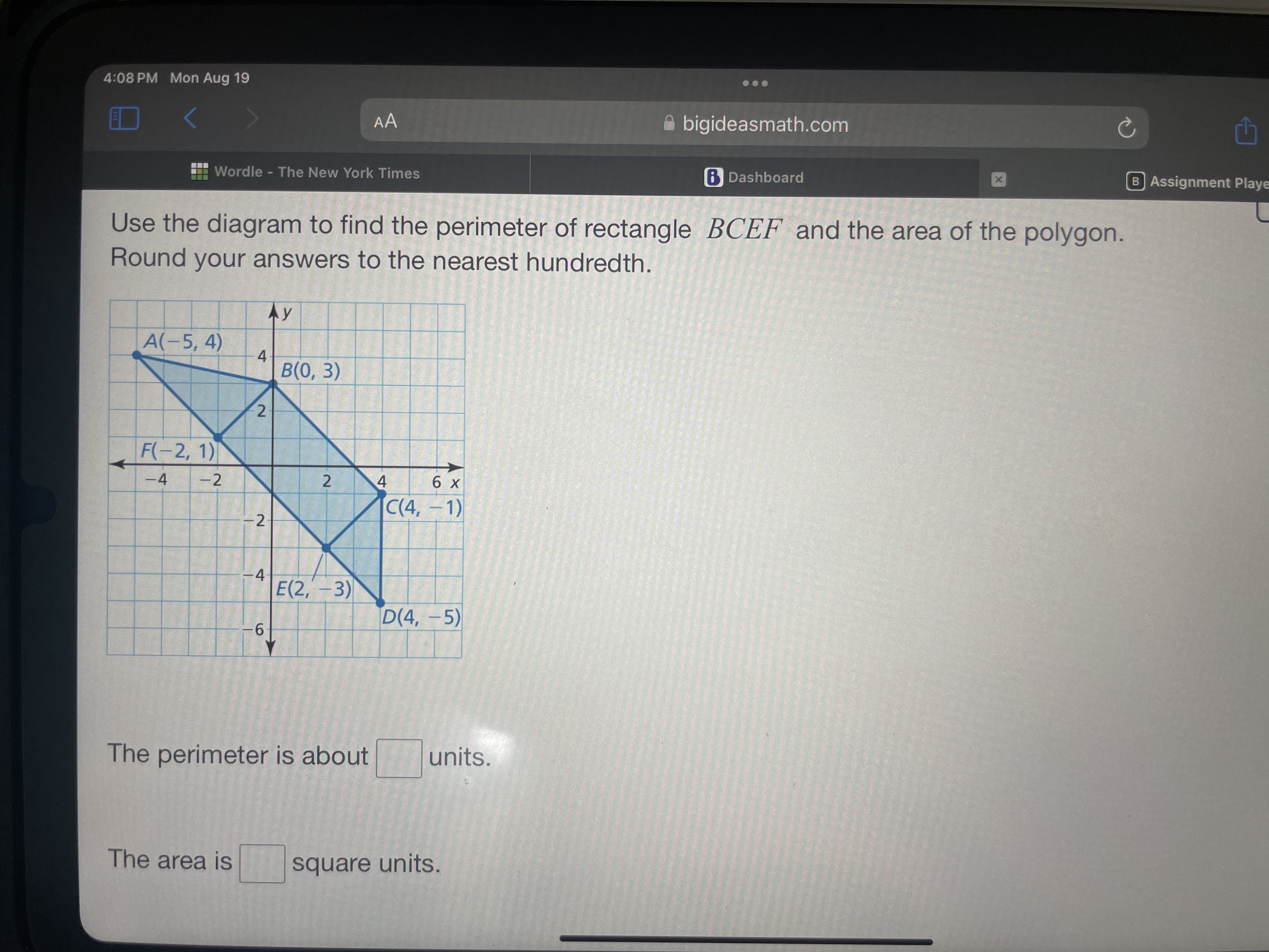 Solved Use the diagram to find the perimeter of rectangle | Chegg.com