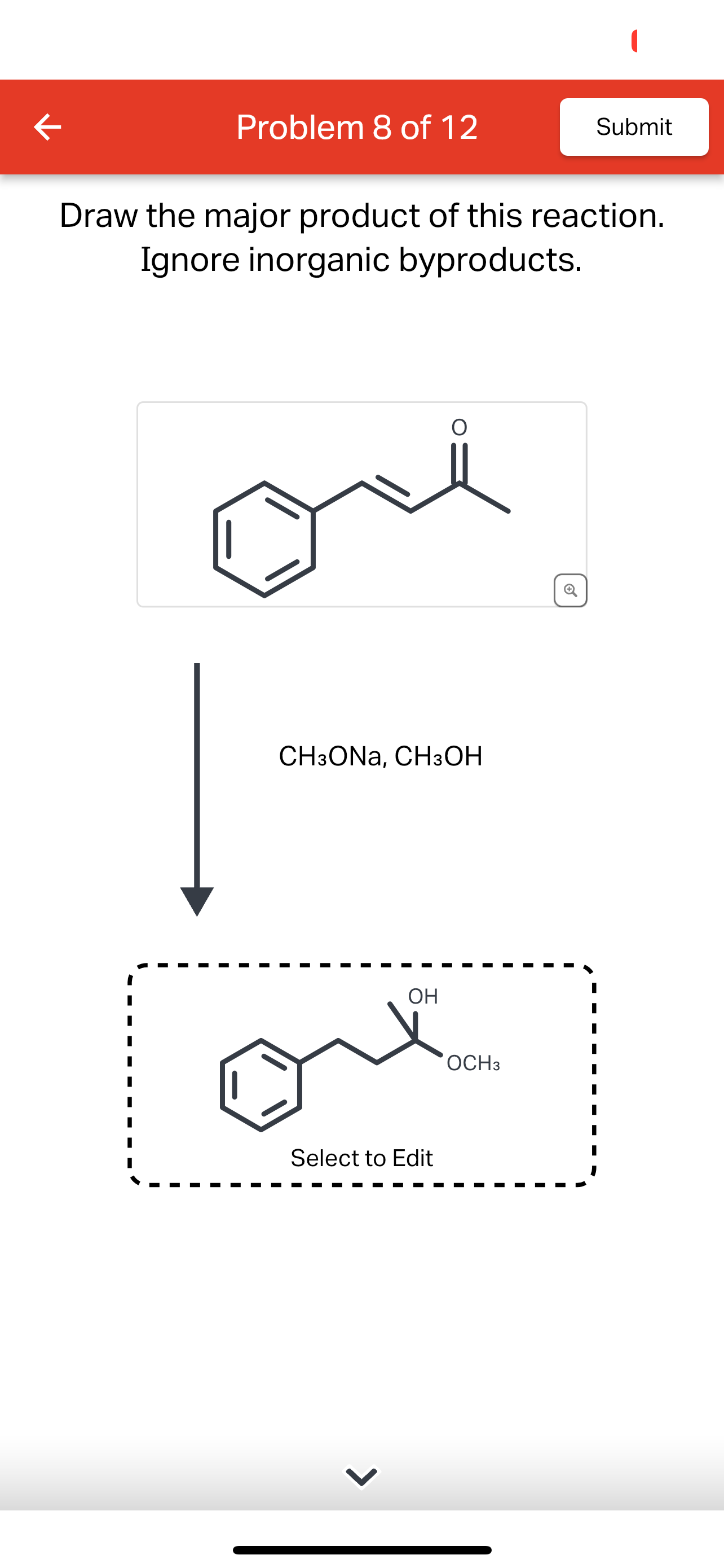 Solved Draw the major product of this reaction.Ignore | Chegg.com