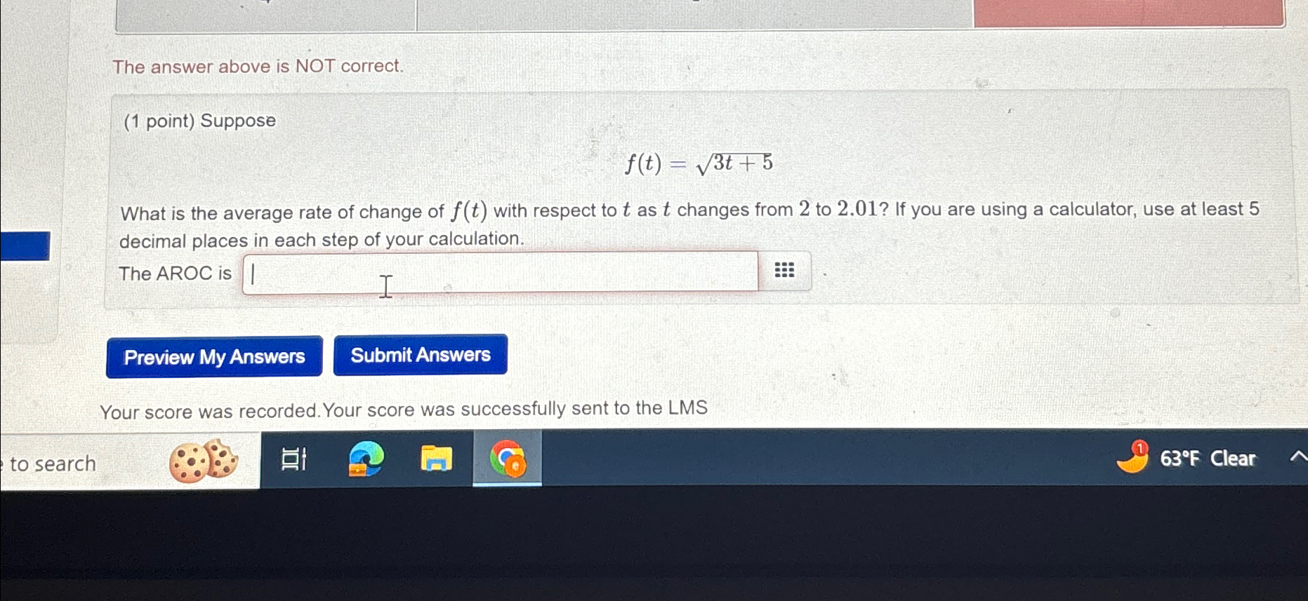 Solved The answer above is NOT correct.( 1 ﻿point) | Chegg.com