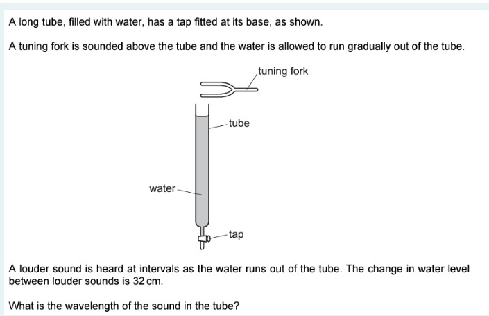 Solved A long tube, filled with water, has a tap fitted at | Chegg.com