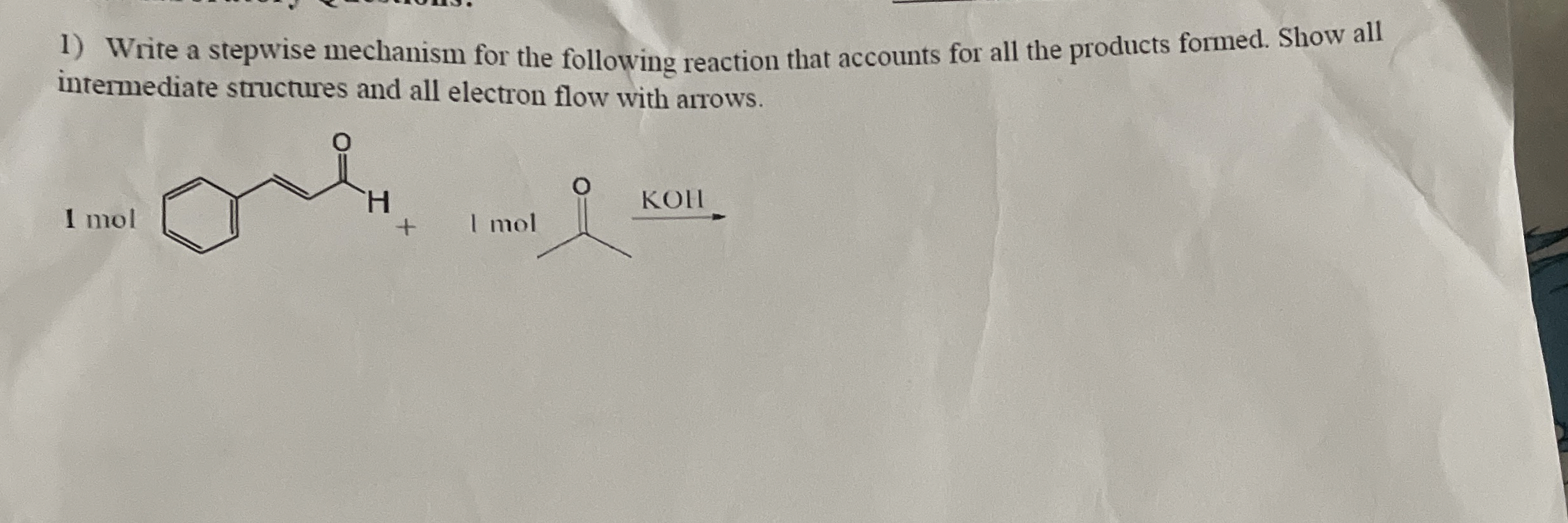 Solved Write a stepwise mechanism for the following reaction | Chegg.com