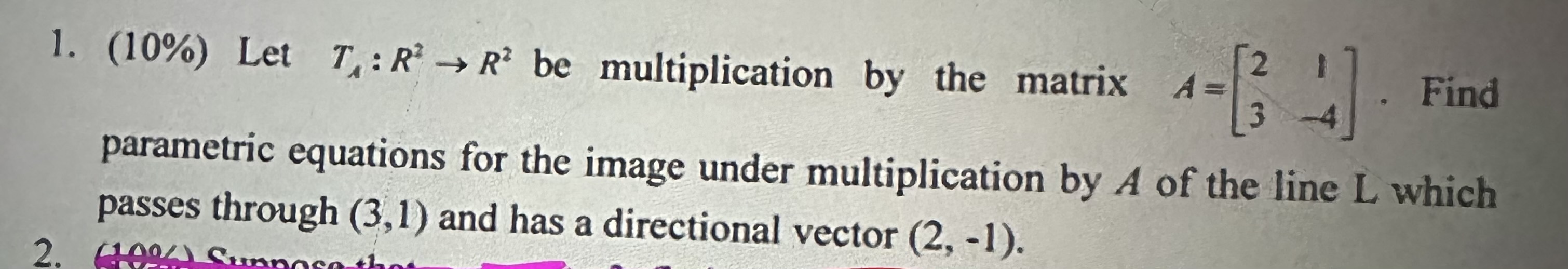 Solved code class="asciimath">(10%) ﻿Let T1:R2→R2 ﻿be | Chegg.com