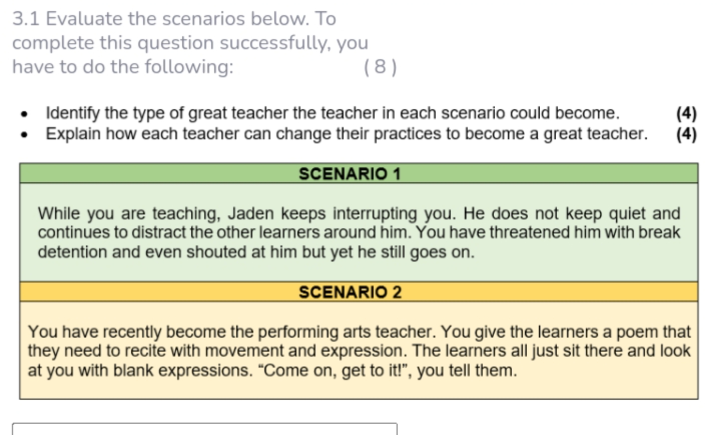 Solved 3.1 ﻿Evaluate the scenarios below. To complete this | Chegg.com