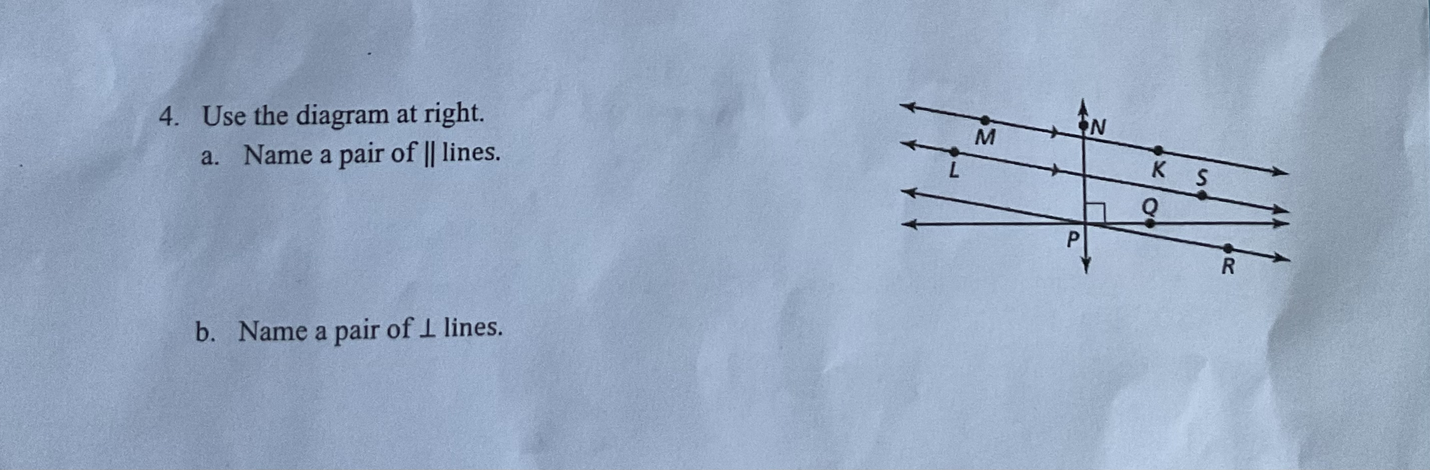 Solved Use the diagram at right.a. ﻿Name a pair of || | Chegg.com