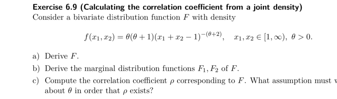 Solved Exercise 6.9 (Calculating the correlation coefficient | Chegg.com