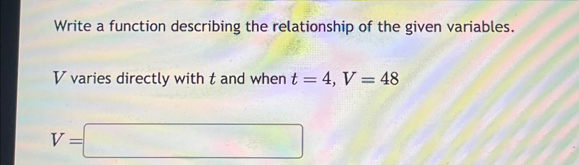 Solved Write a function describing the relationship of the | Chegg.com
