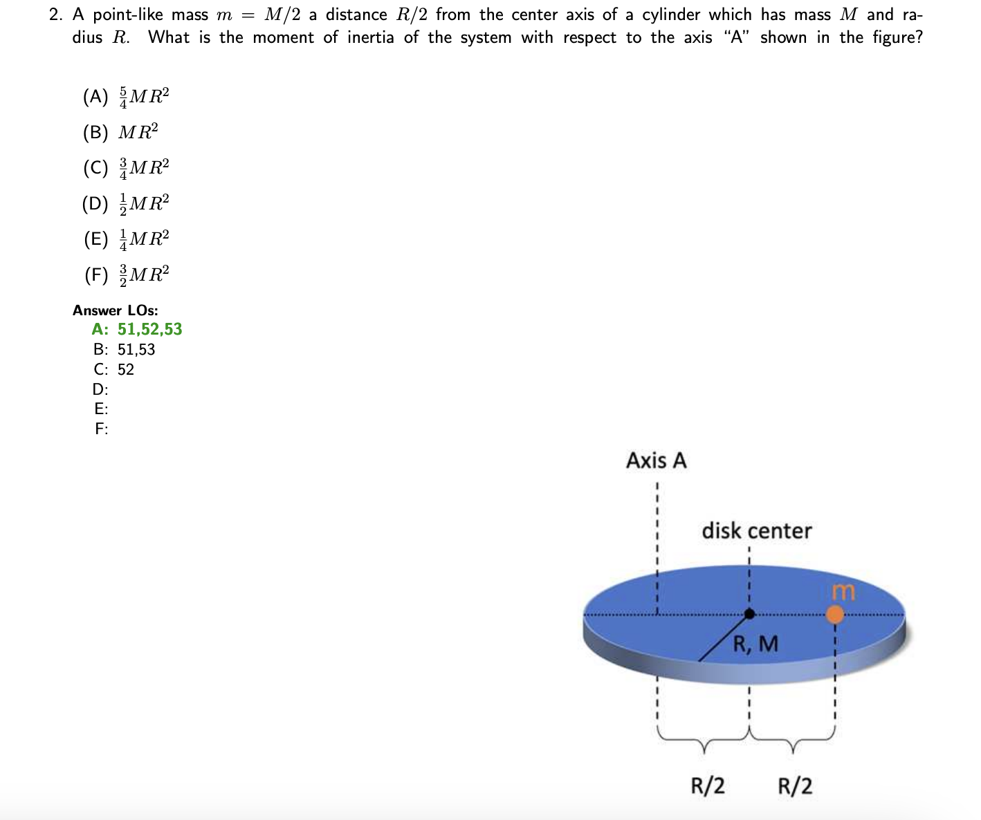 Solved A point-like mass m=M2 ﻿a distance R2 ﻿from the | Chegg.com