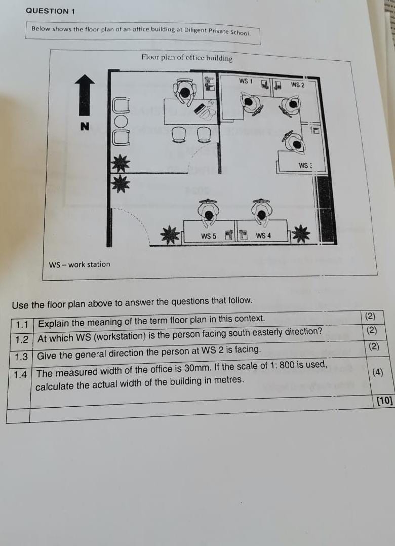 Solved QUESTION 1 ﻿Below shows the floor plan of an office | Chegg.com