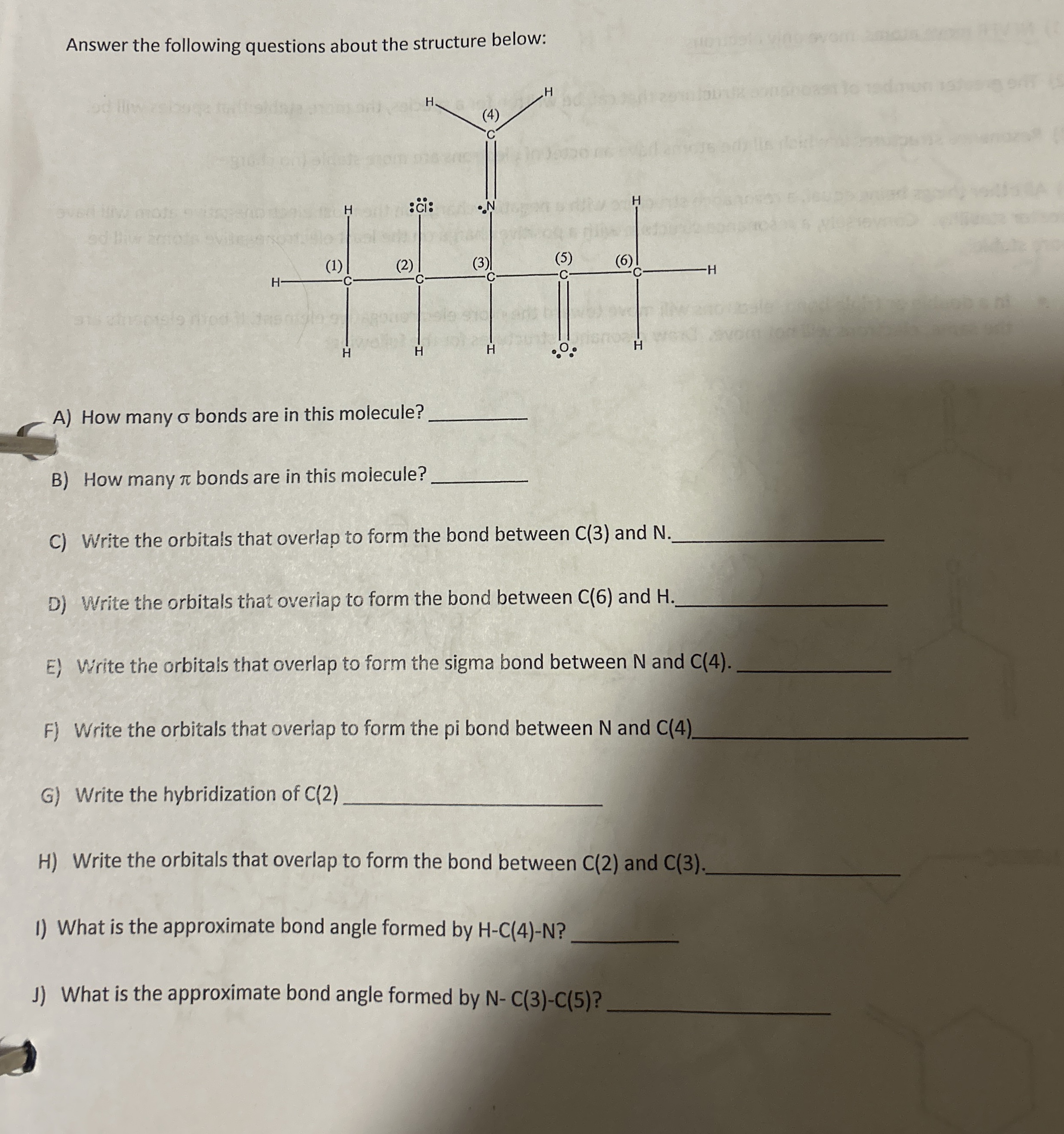 Solved Answer the following questions about the structure | Chegg.com