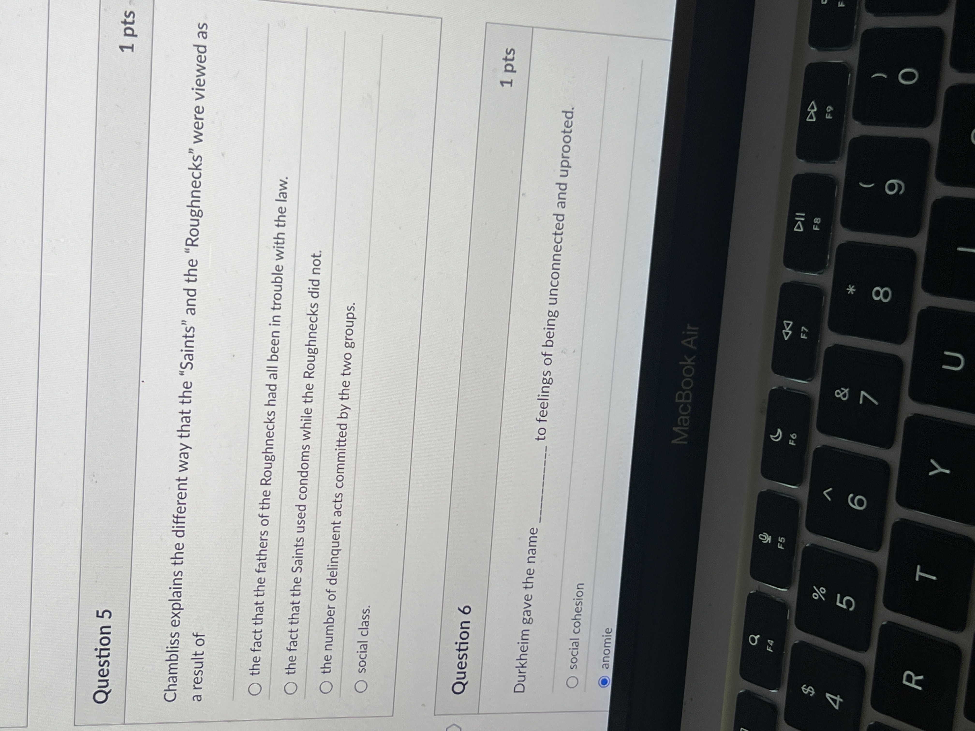 Solved Question 5 ﻿Chambliss explains the different way that | Chegg.com