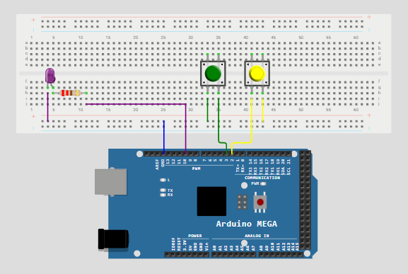 Please help me rewire this so the LED lights up only | Chegg.com