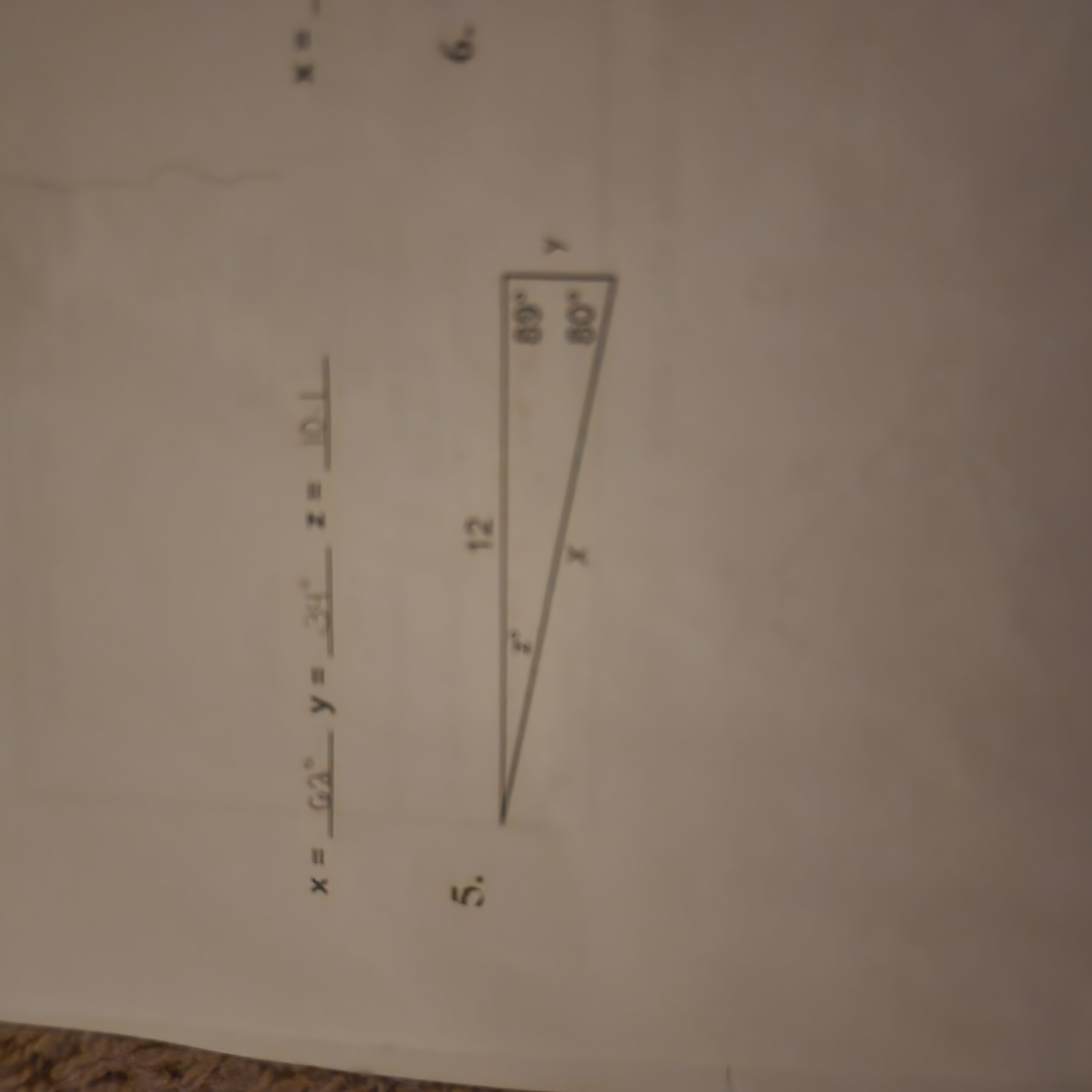 Solved code class="asciimath">x=62\deg y=34\deg z=101 | Chegg.com