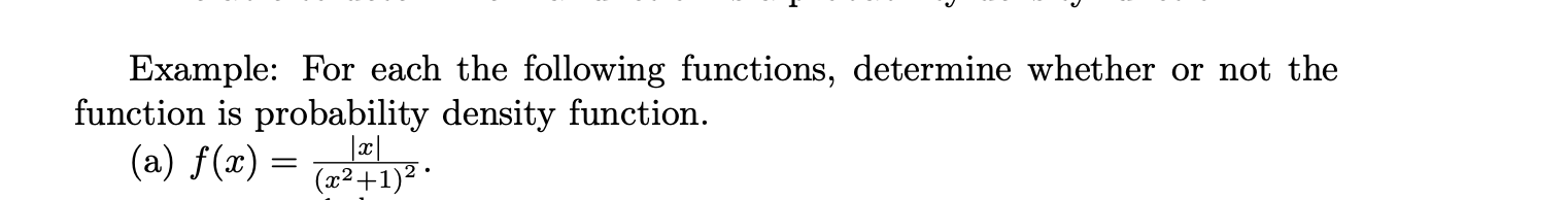 Solved Example: For each the following functions, determine | Chegg.com