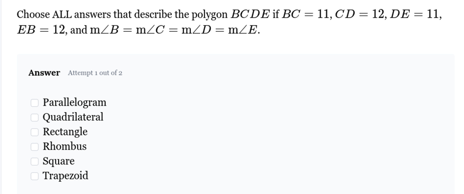 Solved code class="asciimath">Choose ALL answers that | Chegg.com